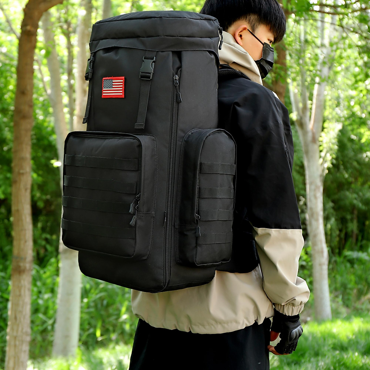 Extra Large Durable Hiking Backpack, [2022 Upgraded]Waterproof Camping Backpack 60l70l85l Rucksack Backpack Military For Men