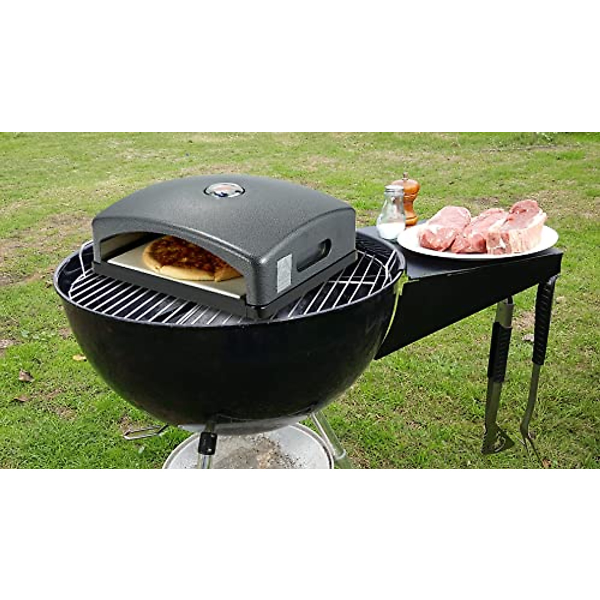 GRILIFE Pizza Oven, Outdoor Portable Pizza Maker with Pizza Stone, Pizza Peel and Portable Bag for Propane Gas, Wood Fire, Pellet Grill Outside