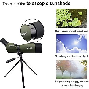 SVBONY SV14 Spotting Scope with Tripod Phone Adapter,25-75x70mm Spotting Scopes,Waterproof Spotter Scope,High Definition Sporting Scope,Scope for Bird Watching Shooting Range Scope