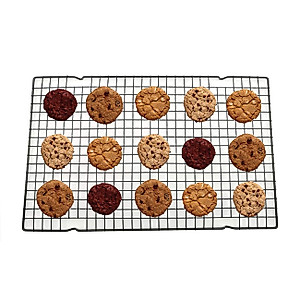 foxwelkin Baking Rack Cooling Rack,Size 16"x 10" - Cool Cookies Cakes Breads - Heavy Duty Commercial Quality Wire Rack (4 pack)