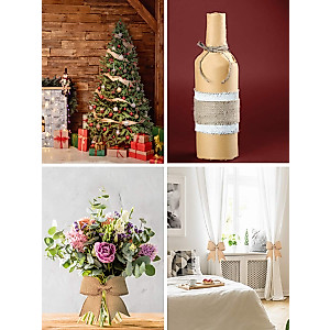 Mandala Crafts Green Burlap Wired Ribbon 2 Inches Wide Jute Ribbons for Crafts - 10 Yds Roll Rustic Burlap Wrap Trim Ribbons for Wreaths Bows Party Decoration