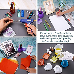 Gartful Silicone Mat Dark Gray 27.6" x 19.7", Silicone Craft Sheet Large, Silicone Pad Desk Work Mat, Countertop Protector, Table Placemat, Resin Casting Molds Mat, Nonstick Nonskid