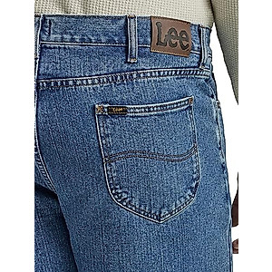 Lee Men's Big & Tall Legendary Regular Straight Jean, Pepper Stone, 44W x 29L