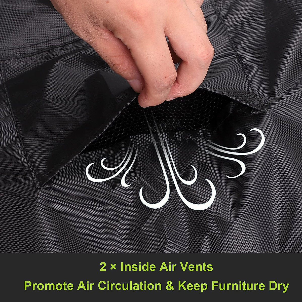 Yougfin Patio Furniture Covers Waterproof, 420D Outdoor Furniture Cover Sectional Sofa Couch Set Cover, Outside Table Cover Rectangle/Oval, 74" L×47" W×28" H