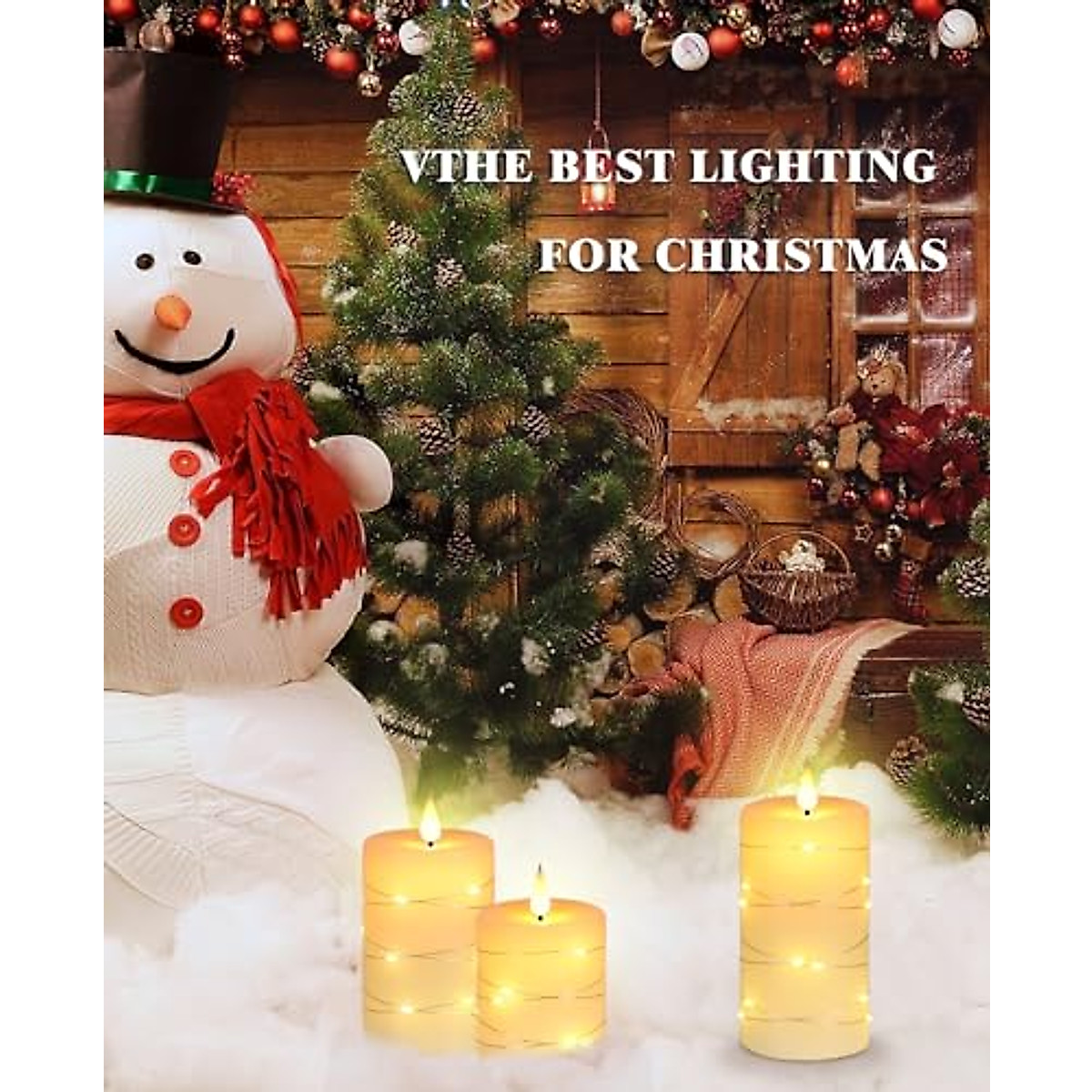 Flameless Candles,LED Candles,Battery Candles, Real Wax 3PCS