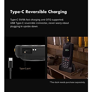 AGM M7 4G Rugged Phone, Large Button Cell Phones for Seniors, Waterproof/Drop-Proof, 2500mAh Battery, Powerful Speaker, 2.4'' Touchscreen, Dual SIM Cards, Facebook/Whatsapp/TikTok, 1GB+8GB