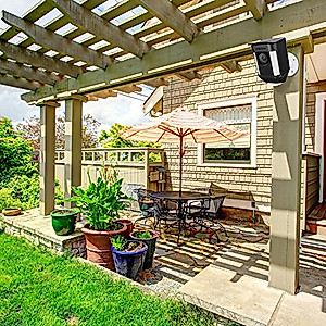 Cover for Ring Spotlight Camera Silicone Skin Outdoor Cover Case Weather Resistant Rainproof Sunproof Protection - Compatible with Ring Spotlight Cam Battery Security Camera by Frienda (Black)