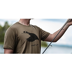 First Lite Men's Aerowool Tech Tee - Durable Merino Wool T-Shirt - Dry Earth (Flyway) - Small