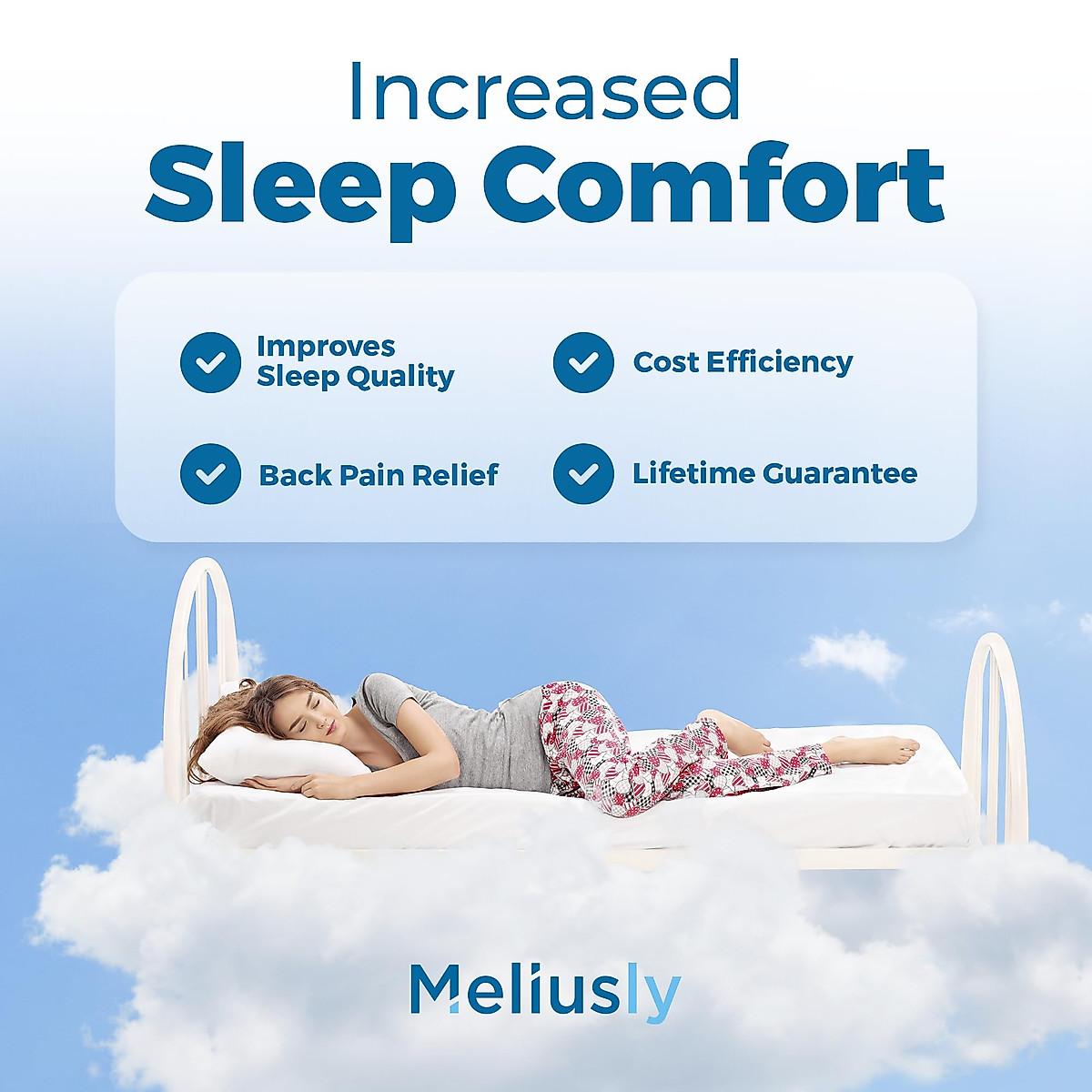 Meliusly® Sagging Mattress Support Pad (47x25'' - Medium) Patent Pending Mattress Firming Pad to Make Mattress Firmer - Saggy Bed Mattress Sag Support Board - Sinking Mattress Fix Firm Insert