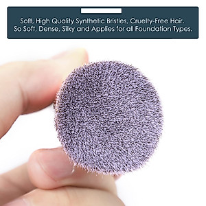 KINGMAS Flat Top Foundation Brush, Premium Kabuki Makeup Brush for Liquid, Blending, Cream, Powder,Blush Buffing Stippling Face Makeup Tools (Black, A (Flat Top))