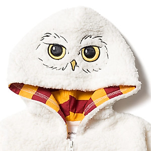 Harry Potter Hedwig Owl Toddler Boys Fleece Zip Up Costume Hoodie White 3T