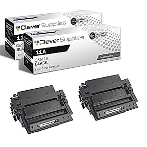 CS Compatible Toner Cartridge Replacement for HP 11A Q6511A 11X Q6511X Black Laserjet 2400 2400DN 2400D 2410 2410XI 2420 2420DN 2420D 2430 2430N 2430DTN 2430TN Toner Cartridge 2 Pack