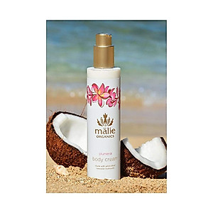 Malie Organics Plumeria Body Cream for All Skin Types, 0.625 lb