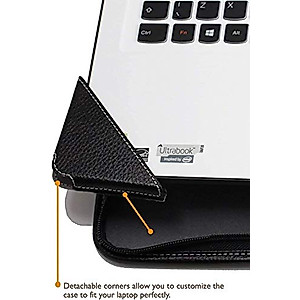 Broonel - Contour Series - Black Heavy Duty Leather Protective Case - Compatible with HP Spectre x360 15-df1004na 15.6" Laptop