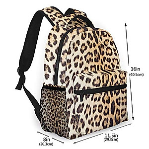 Leopard Or Cheetah Skin Fur Pattern Backpack All Over Print Daypack Casual Travel Book Bag