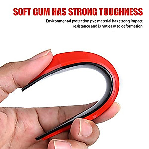 cueclue 5 Pieces Car Door Bumper Guard Protector Sticker, Hood Anti-Scratch Article, Rearview Mirror Rubber Anti-Collision Decals, Fit for Car 3D Three-Dimensional Appearance Decorative (Black)