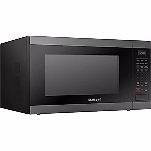 SAMSUNG 1.9 Cu Ft Countertop Microwave Oven w/ Large Capacity, Ceramic Enamel Interior, Sensor Cook, Built-In Capability, 950 Watt, MS19M8020TG/AA, Fingerprint Resistant Stainless Steel, Black