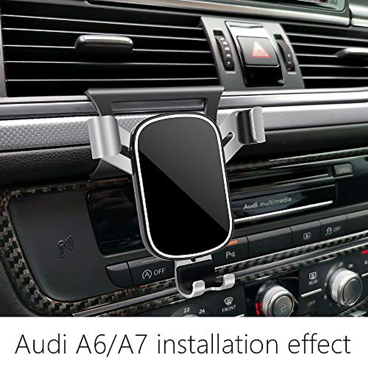 musttrue LUNQIN Car Phone Holder for 2012-2018 Audi A6 S6 A7 S7 RS6 RS7 Allroad Auto Accessories Navigation Bracket Interior Decoration Mobile Cell Mirror Phone Mount