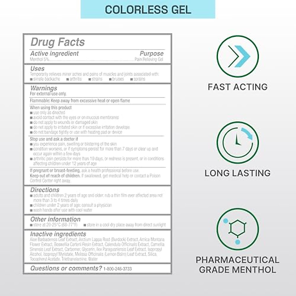 Biofreeze Professional Gel Pain Relief, Knee & Lower Back Pain Relief, Arthritis Pain Reliever, Sore Muscle Relief, Neck Pain Relief, Cooling Joint Pain Relief, Colorless Menthol Gel 32 Fl Oz