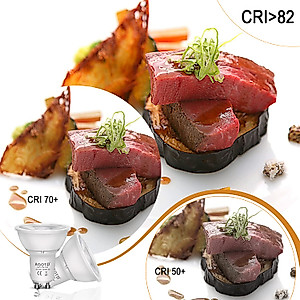 AGOTD GU10 6W Dimmable LED Light Bulbs,50W 60W Halogen Bulb Equivalent, 120 Volt, Soft White 3000K 500lm Recessed Lighting, 38° Beam Angle Spotlight, 6 Pack