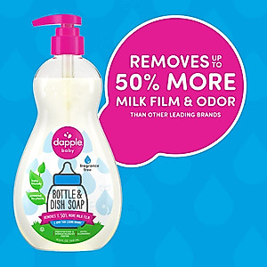 Dapple Baby Bottle Soap, Hypoallergenic Dish Soap for Baby Bottles, Powered by Plants, Travel Size, Fragrance Free, 3 Fl Oz (Pack of 1)