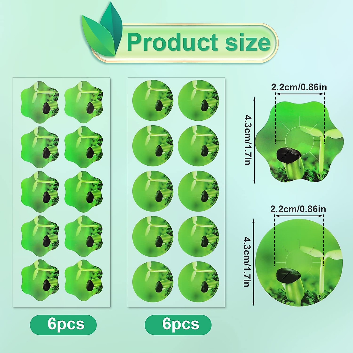 120pcs Plant Grow Stickers Compatible with AeroGarden Seed Pod, Grow Baskets Labels Hydroponic Plant Label for Seedlings Garden Pods for Labeling Plants and Recording Plant Growth (Round, Flower)