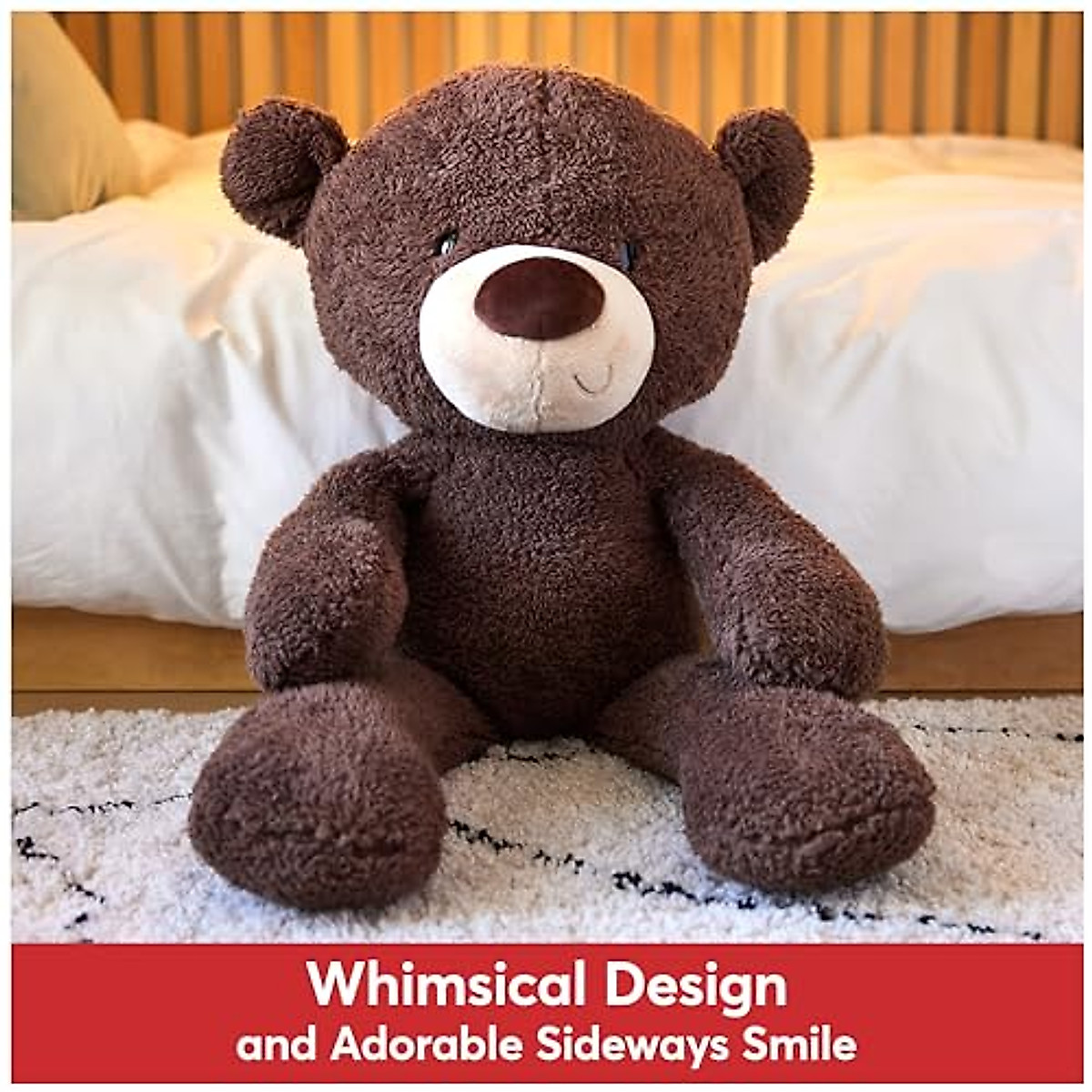 GUND Fuzzy Teddy Bear, Premium Stuffed Animal for Ages 1 and Up, Chocolate Brown, 13.5”