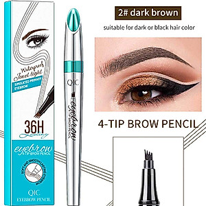 Eyret Liquid Eyebrow Pencil Natural Waterproof Eyebrow Pen Long-Lasting Eyebrow Microblading Pen Makeup Costume for Women and Girls