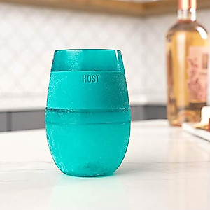HOST Cooling Cup, Set of 1 Double Wall Insulated Freezable Drink Chilling Tumbler with Freezing Gel, Glasses for Red and White Wine, 1 Count (Pack of 1), Green