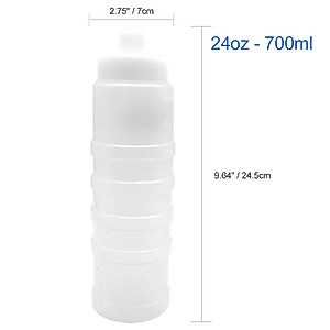 GARASANI 4 Hole Sauce Squeeze Condiment Bottles Dispenser (24oz - 700ml)