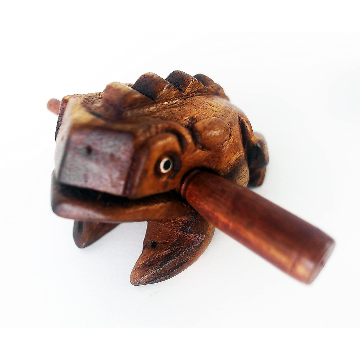 Guiro and Percussion Instruments animal Group Wooden 3 Pieces includes 3 Inch Wooden Frog, 4 Inch Wooden Cricket and 3.5 Inches Wooden Owls.