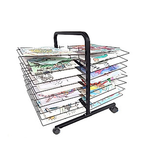 Art Drying Rack, Drawing Art Storage Rack All-Steel Double-Sided Wire Drying Rack,Suitable for Schools and Homes