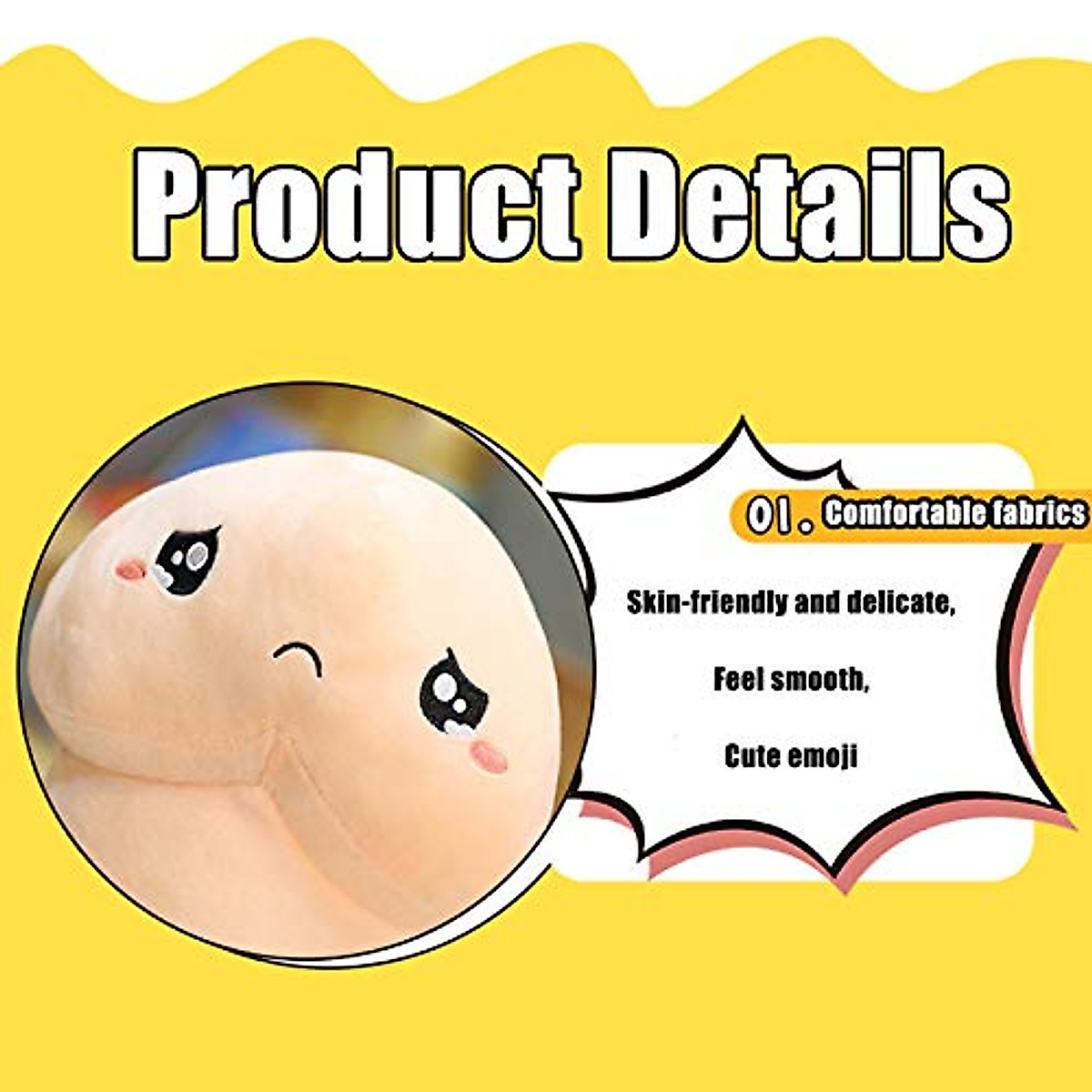 aounoharu Penis Plush，Creative Penis Ding Ding Soft Pillow,Boyfriend Pillow,Stuffed Plush Doll Toy Creative Bolster Gifts,Funny Decorative 90