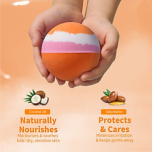 Daisy Encens Kids Bath Bombs with Toys Inside - Cheerleader in Training Gift Set Fun and Nourishing Bath Fizzies with Pure Essential Oils - Gift for Kids Gift for Girls- Moisturizing, All-Natural