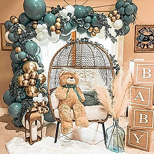 DIY Birthday Baby Shower Decorations - 4pcs Wood Grain Paper Boxes with BABY+A-Z letters,Party Boxes Block for Baby Shower Birthday Gender Reveal Graduation Teddy Bear Baby Shower Party Supplies