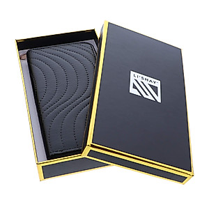 Black Swirl Design Wallet Vegan Leather Long Wallet Clutch