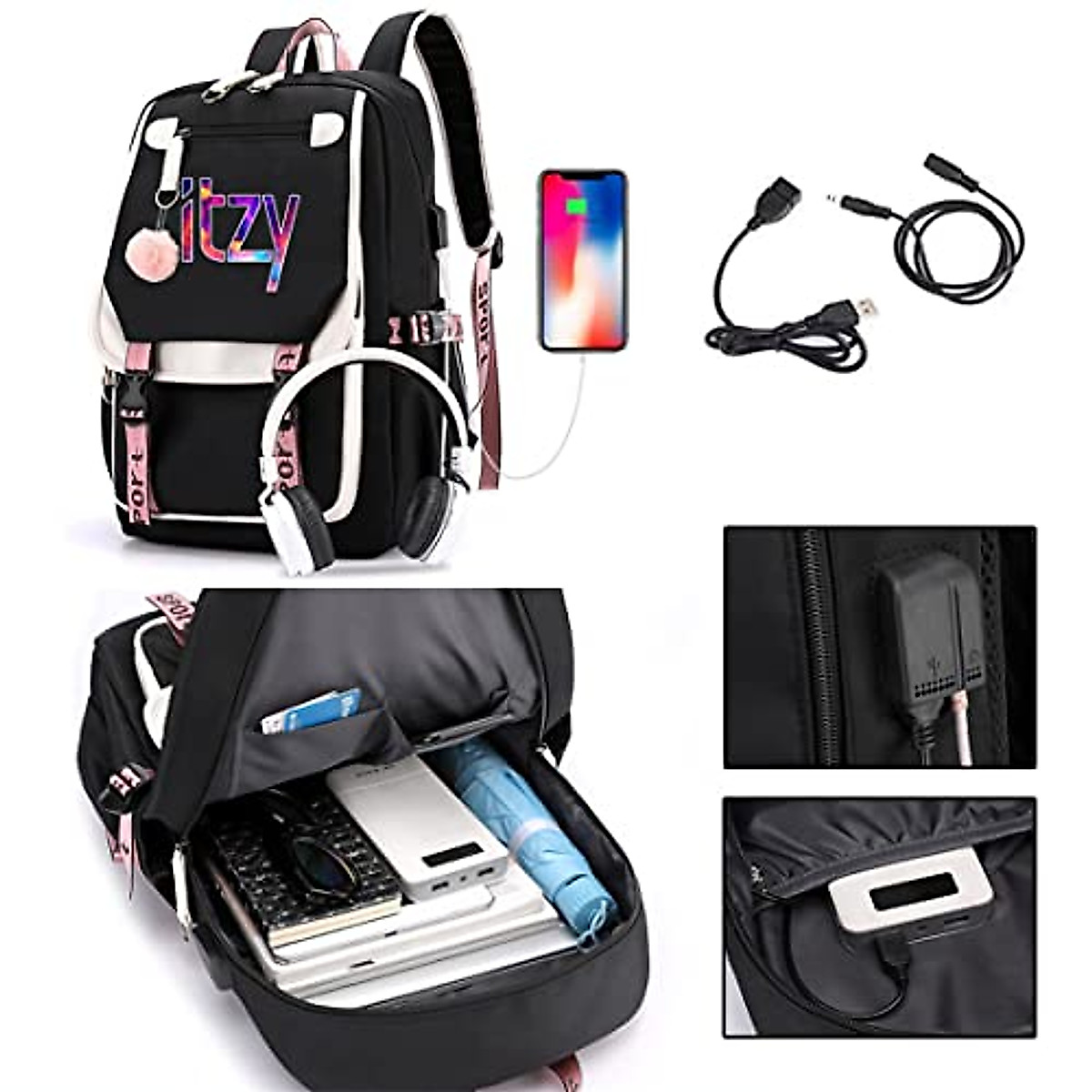 YX&ST Kpop ITZY Backpack Merchandise, ITZY Laptop Backpacks and Casual Backpack