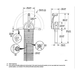 POWEROB TEC Marine Remote Control Box 8M0059686 for Mercury top Mounted Outboard Engine Control