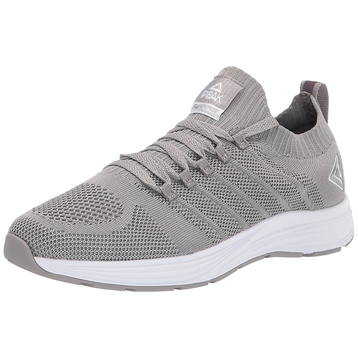 PEAK Mens Lightweight Walking Shoes Comfortable Slip On Sports Sneakers for Tennis, Gym, Running, Casual Workout Grey