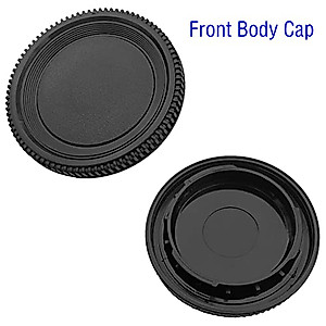 Nikkor Rear Lens Cap + Camera Body Cover for Nikon D7500 D7000 D850 D810 D800 D750 D350 D600 D3500 D3400 D3300 D3200 D3100 D5600 D5500 D5300 D5200 D5100 D90 D80 D70 D70S Nikon F AI Mount DSLR[2 Sets]