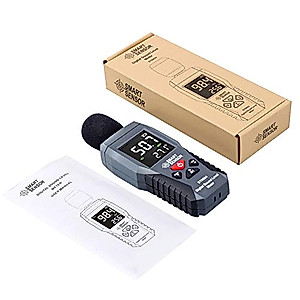 DIMMAIRY Decibel Meter, Digital Sound Level Noise Meter Measurement 30-130dB Backlight MAXMIN, Data Hold Auto Power Off Dual Ranges,Black