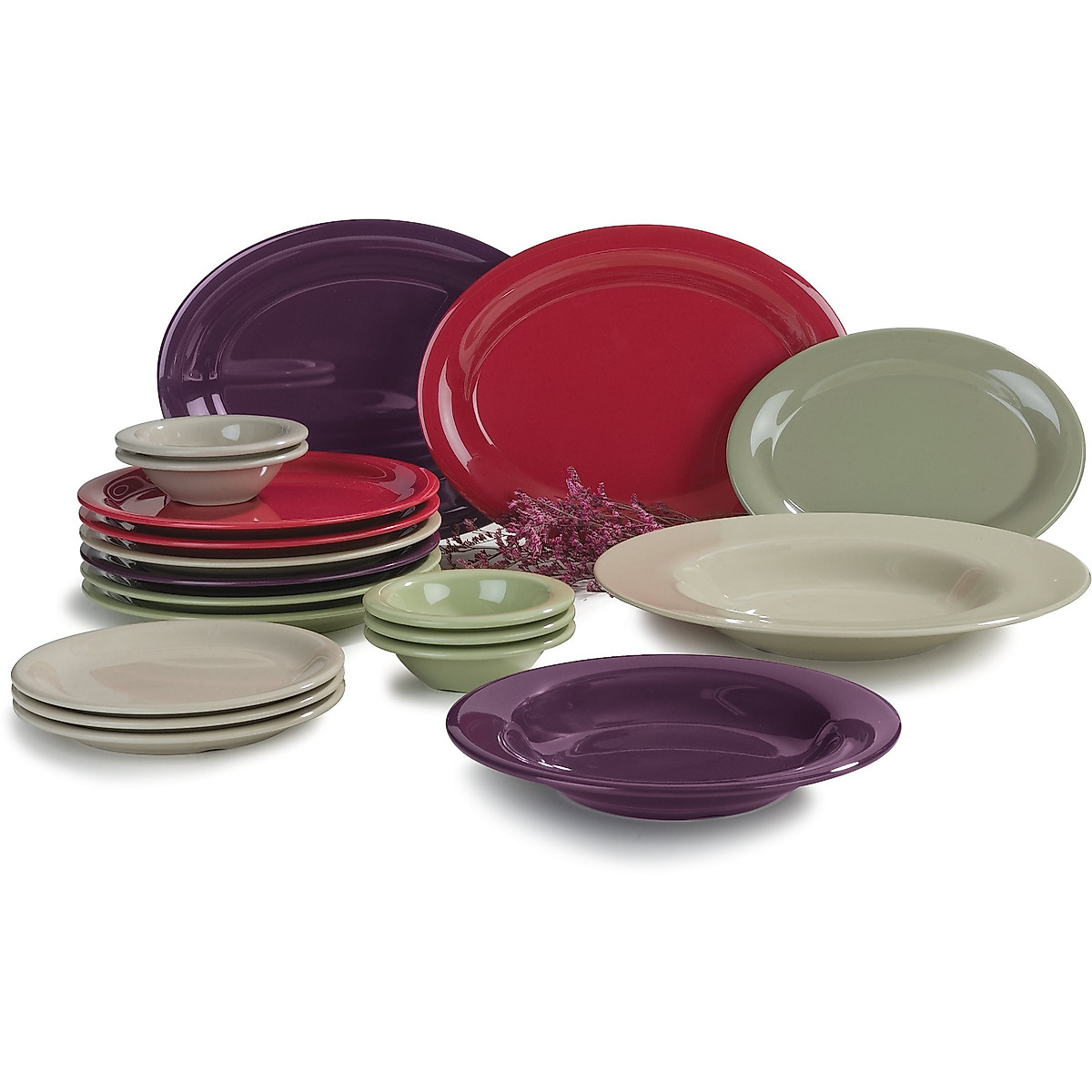 CFS 4303002 Durus Melamine Chef Salad / Pasta Bowl, 12", White (Pack of 12)