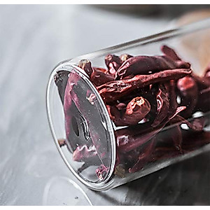 Lawei 3 pack Glass Storage Jars with Sealed Bamboo Lids - 51 oz Clear Glass Bulk Food Storage Canister for Serving Tea, Coffee, Spice, Candy, Cookie