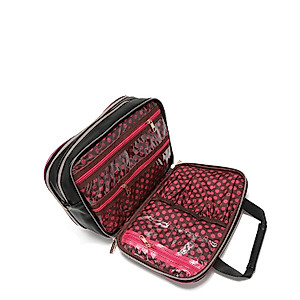 Nicole Lee Cosmetic Makeup Bag for Women - Multi Organization Toiletry Travel Bag with 5 Compartments (All Emotion)