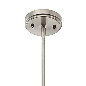 Possini Euro Design Milbury Satin Nickel Silver Mini Pendant Light 6" Wide Modern White Alabaster Glass Shade Fixture for Dining Room House Entryway Bedroom Kitchen Island Hallway High Ceilings