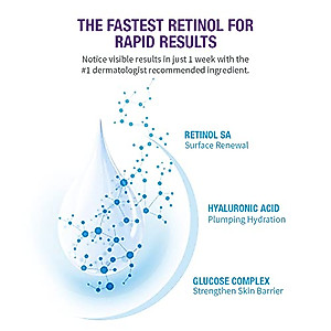 Neutrogena Rapid Wrinkle Repair Retinol Night Face Moisturizer, Daily Anti-Aging Face Cream with Retinol & Hyaluronic Acid to Fight Fine Lines & Wrinkles, 1 fl. oz