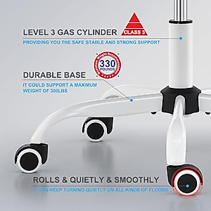 TRALT Office Chair Ergonomic Desk Chair, 330 LBS Home Mesh Office Desk Chairs with Wheels, Comfortable Gaming Chair, High Back Office Chair for Long Hours, Office Chair for Study and Work (White)