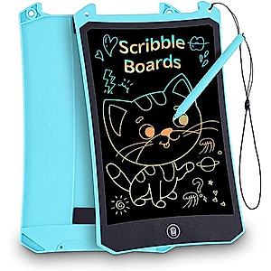 LCD Writing Tablet, 8.5 Inch Colorful Doodle Board Electronic Doodle Pad, Drawing Board Drawing Tablets for Kids, Educational Toys Birthday Gifts for Girls Boys Age 3-8 (Blue)