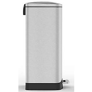 Innovaze 10.6 Gal./40 Liter Stainless Steel Rectangular Step-on Trash Can for Kitchen
