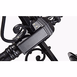 TQXDD Vintage 3-Heads Garage Landscape Street Light Outdoor Waterproof Courtyard Garden Pillar Lamp European Villa Home Retro Glass Post Lantern Aluminum High Pole Light Pathway